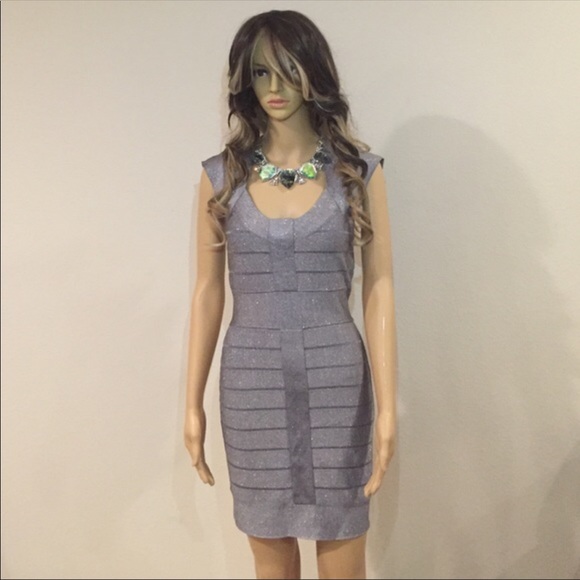 French Connection | Dresses | Silver Bandage Dress | Poshmark
